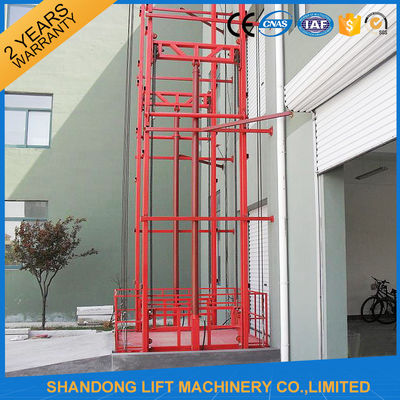 CE 5.5m Vertical Hydraulic Elevator Lift with Guide Rail Checkered ...